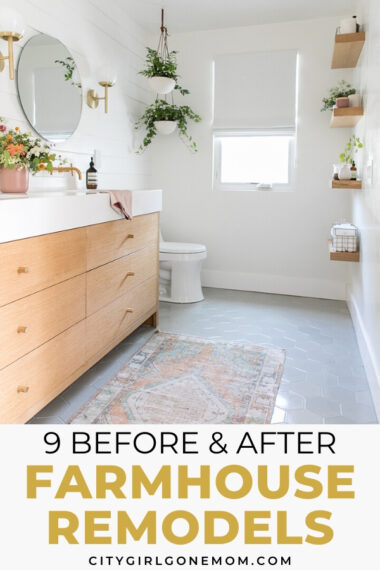 9 Stunning Before & After Farmhouse Remodels - City Girl Gone Mom