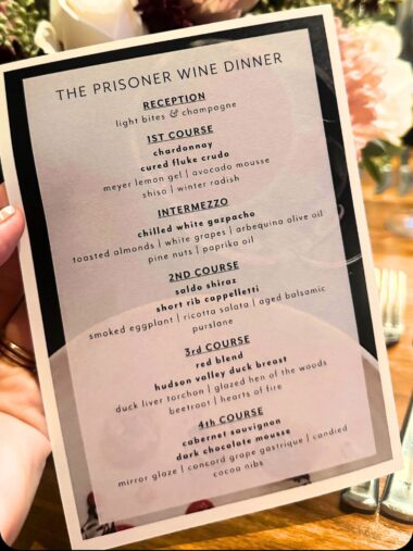Seasons Restaurant With The Prisoner Wine Company